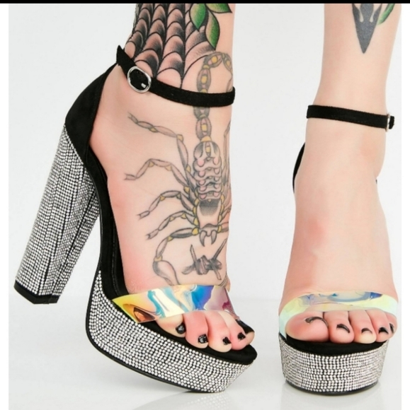 Cape Robbin | Shoes | Cape Robbin Chunky Heel Rhinestone Sandals | Poshmark